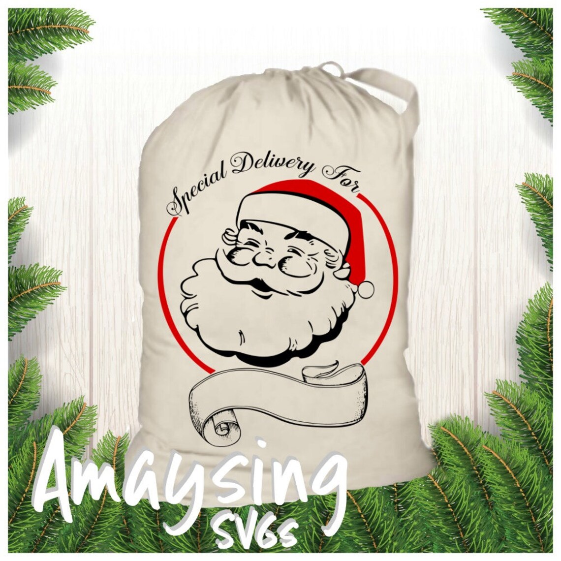 SVG Santa Special Delivery Santa Sack Santa Sack Santa - Etsy