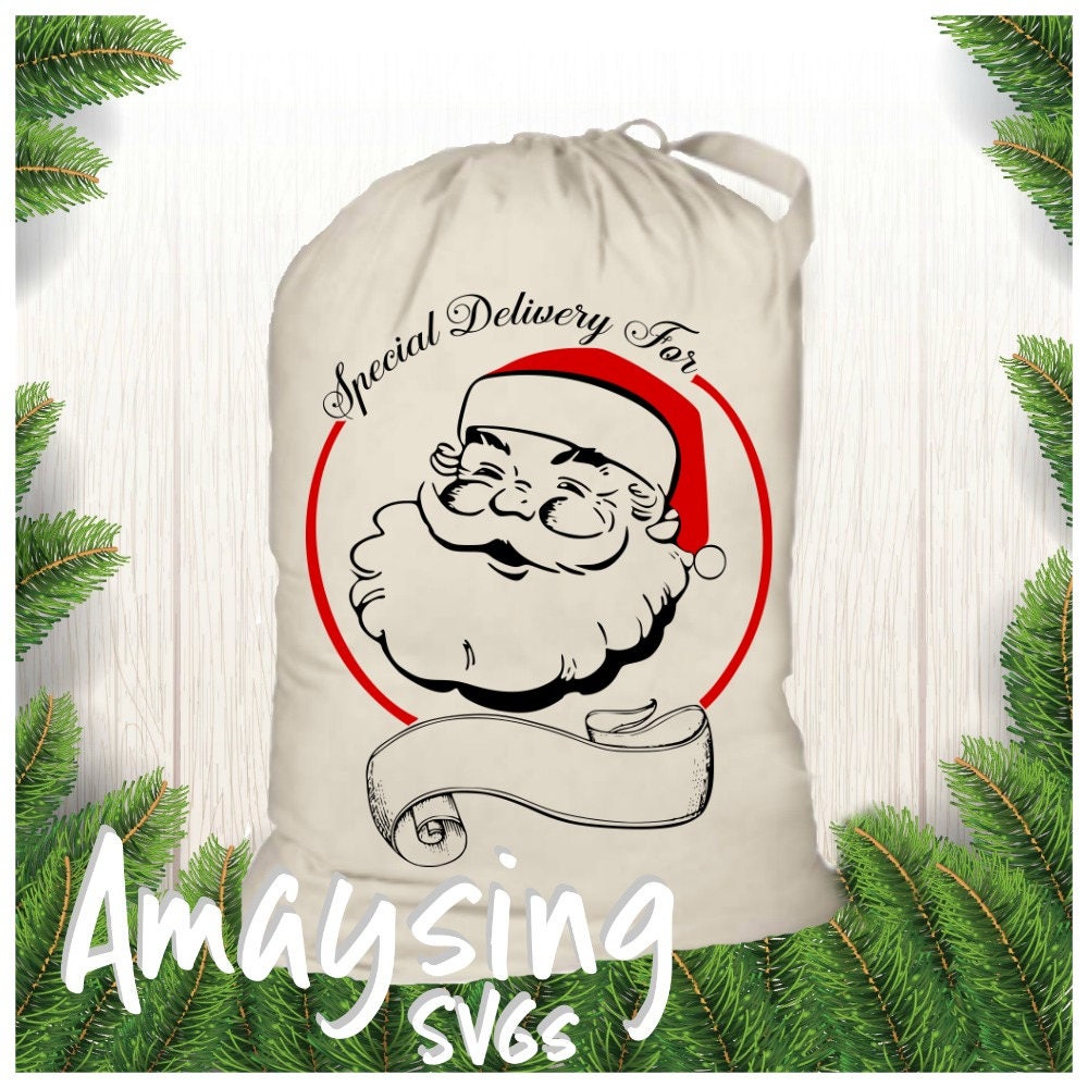 SVG Santa special delivery santa sack Santa Sack Santa | Etsy