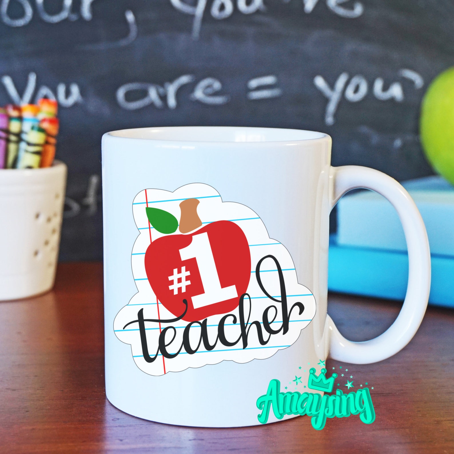 Number One Teacher Svg School Svg Teacher Apple Svg Notepad - Etsy
