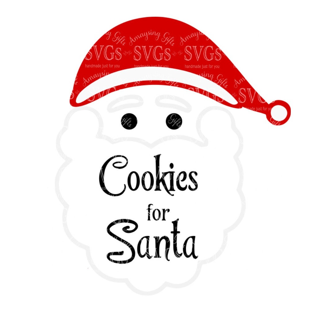 SVG - Cookies for Santa - Santa - Cookie Plate Design - Santa Cookie ...