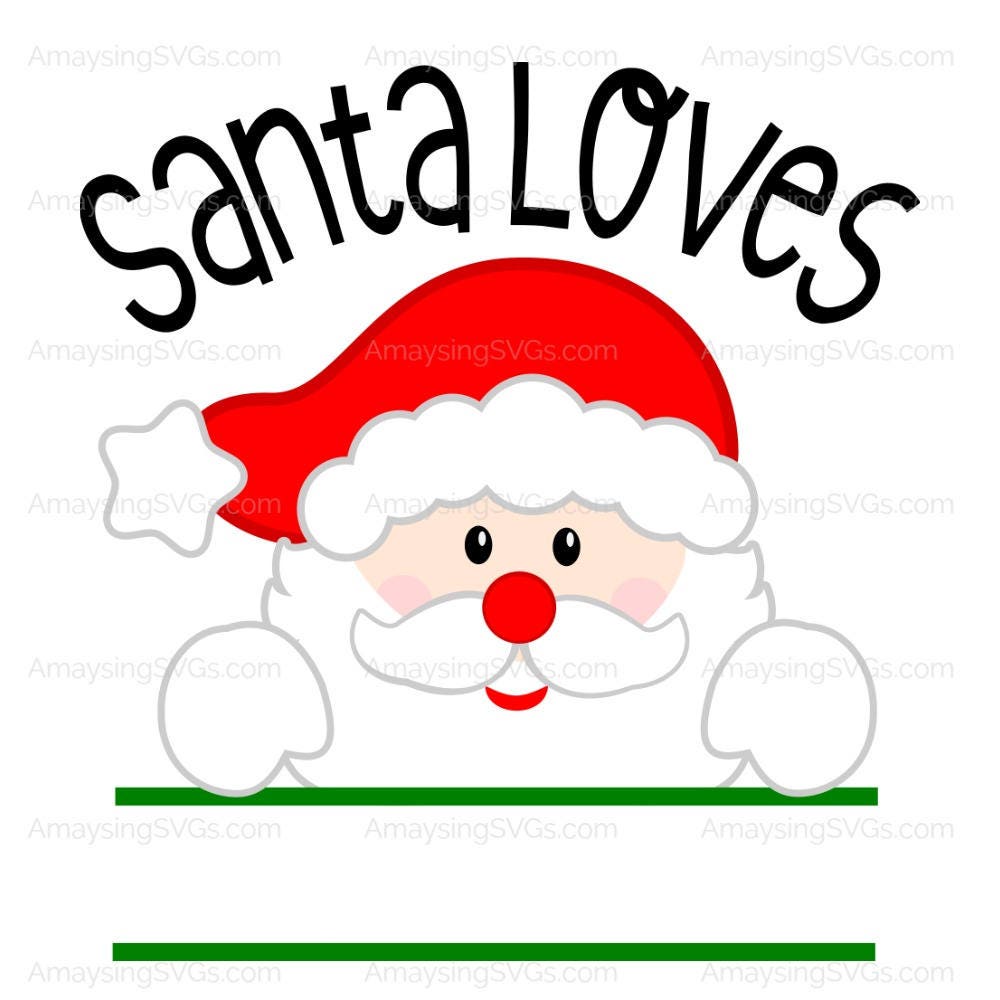 SVG Santa Loves Christmas SVG Santa Claus SVG Santa | Etsy