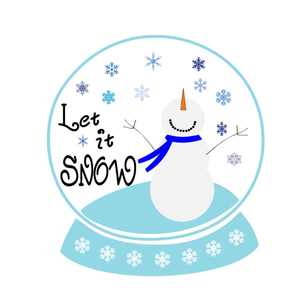 SVG - Snowman Snow Globe - Let It Snow - Winter - Snowman - Christmas ...