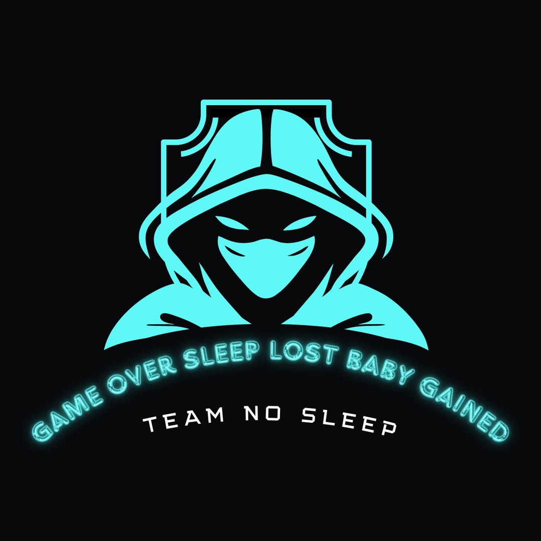 Gamer Dad PNG, Team No Sleep PNG, Game Over Sleep Lost Baby Gained PNG ...