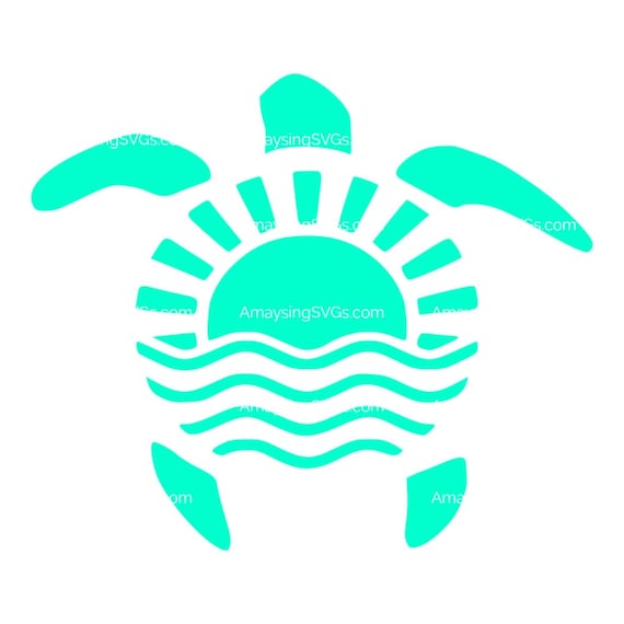 SVG Tortuga Marina svg Sol svg Ola svg Tortuga de Verano svg | Etsy