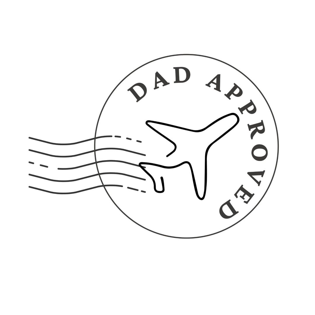Dad Approved PNG, Pilot Dad PNG, Travel Shirt Design PNG, Minimal Line ...