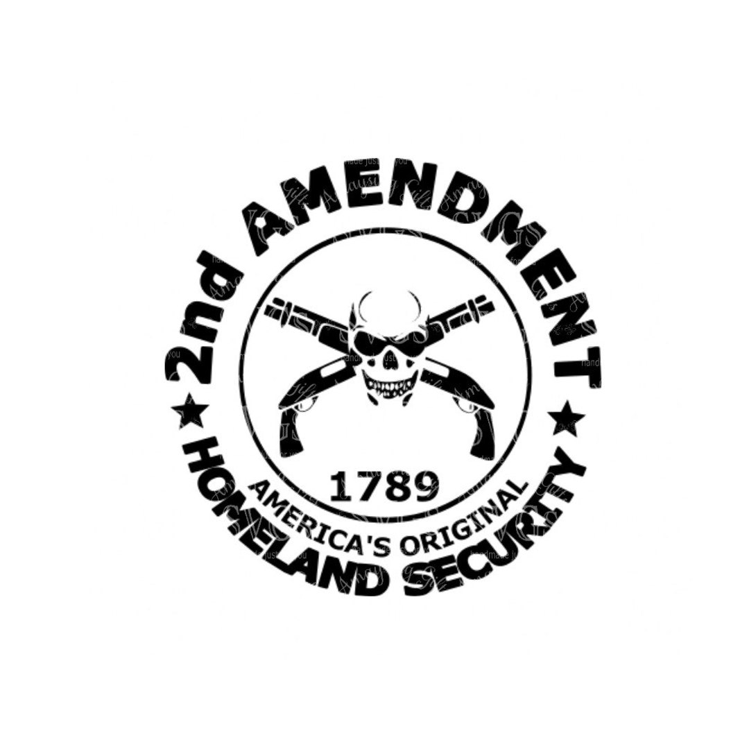 SVG- 2nd Amendment Sawed off - Gun Rights - DXF - Gun - Skull and Guns ...
