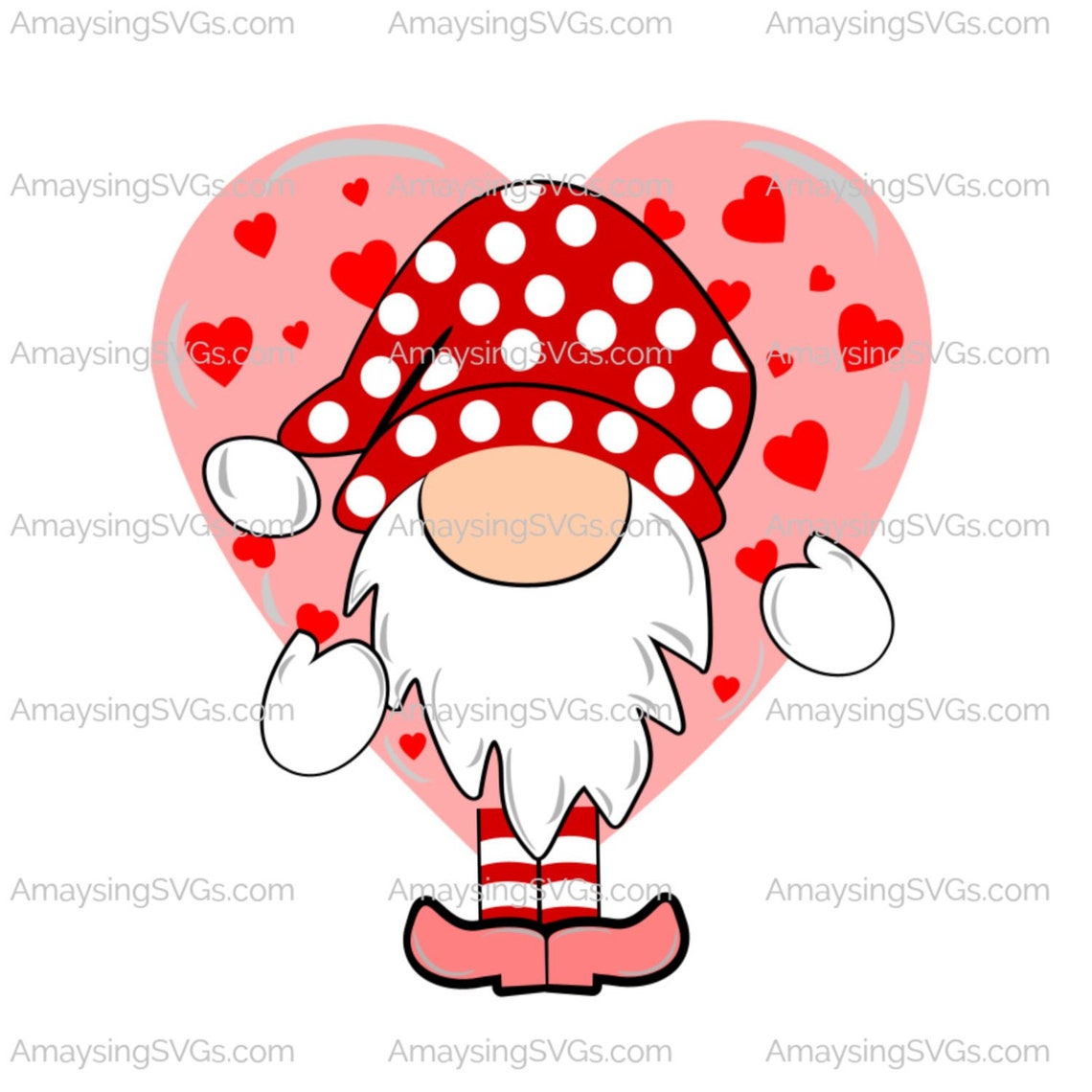 Valentine Gnome Svg Heart Gnome Svg Gnome Holding Heart Svg - Etsy