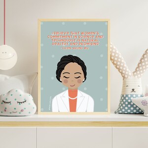 Chien-shiung Wu Art Print, Inspiring Women Poster, Women in Science ...