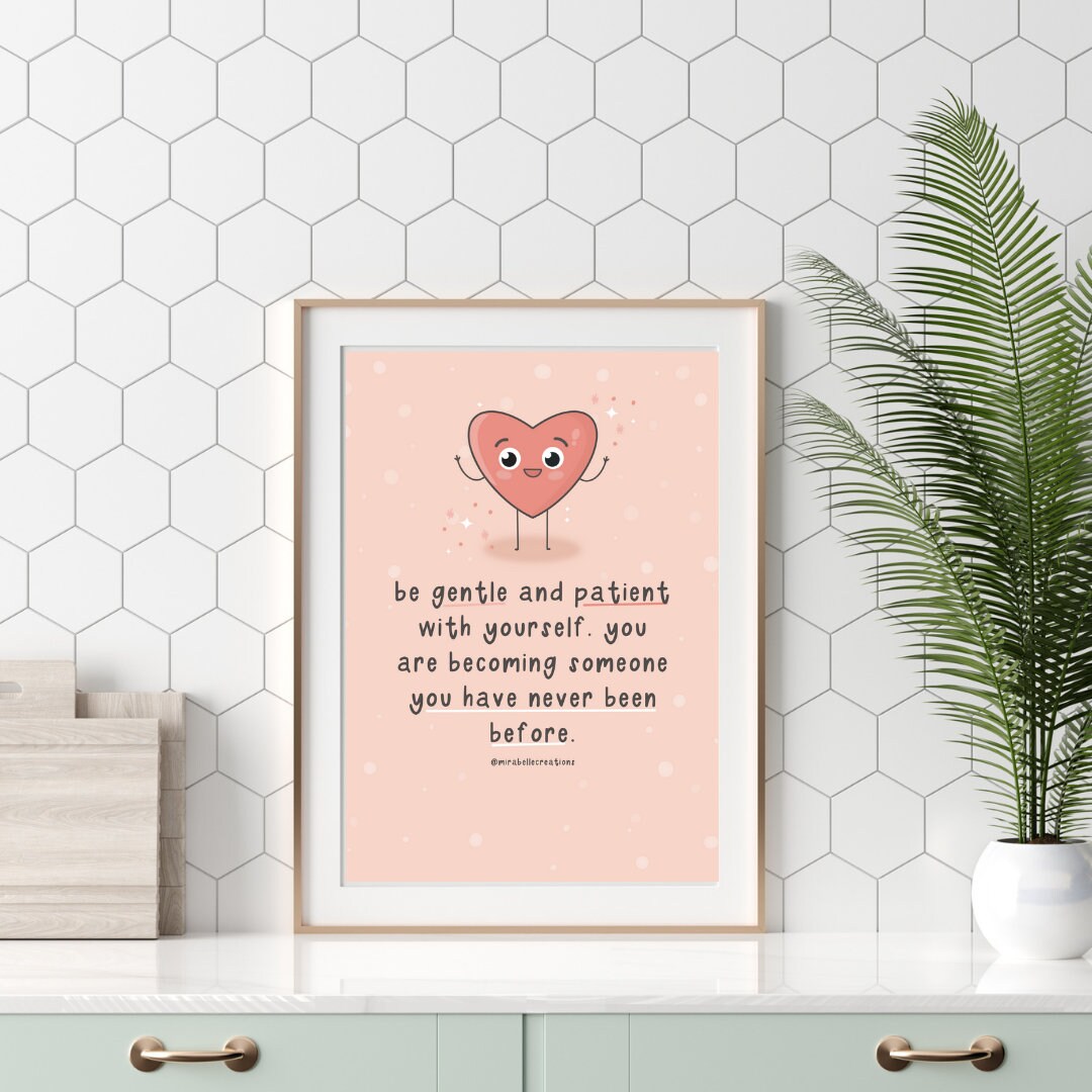 Self Love Poster, Inspiration Art Print, Positivity Psychology ...