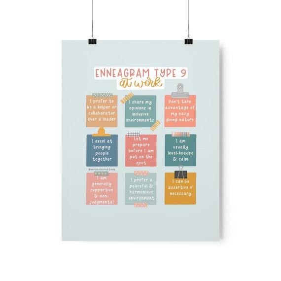 Enneagram Type 9 At Work Art Print | Enneagram Prints | Type 9 ...