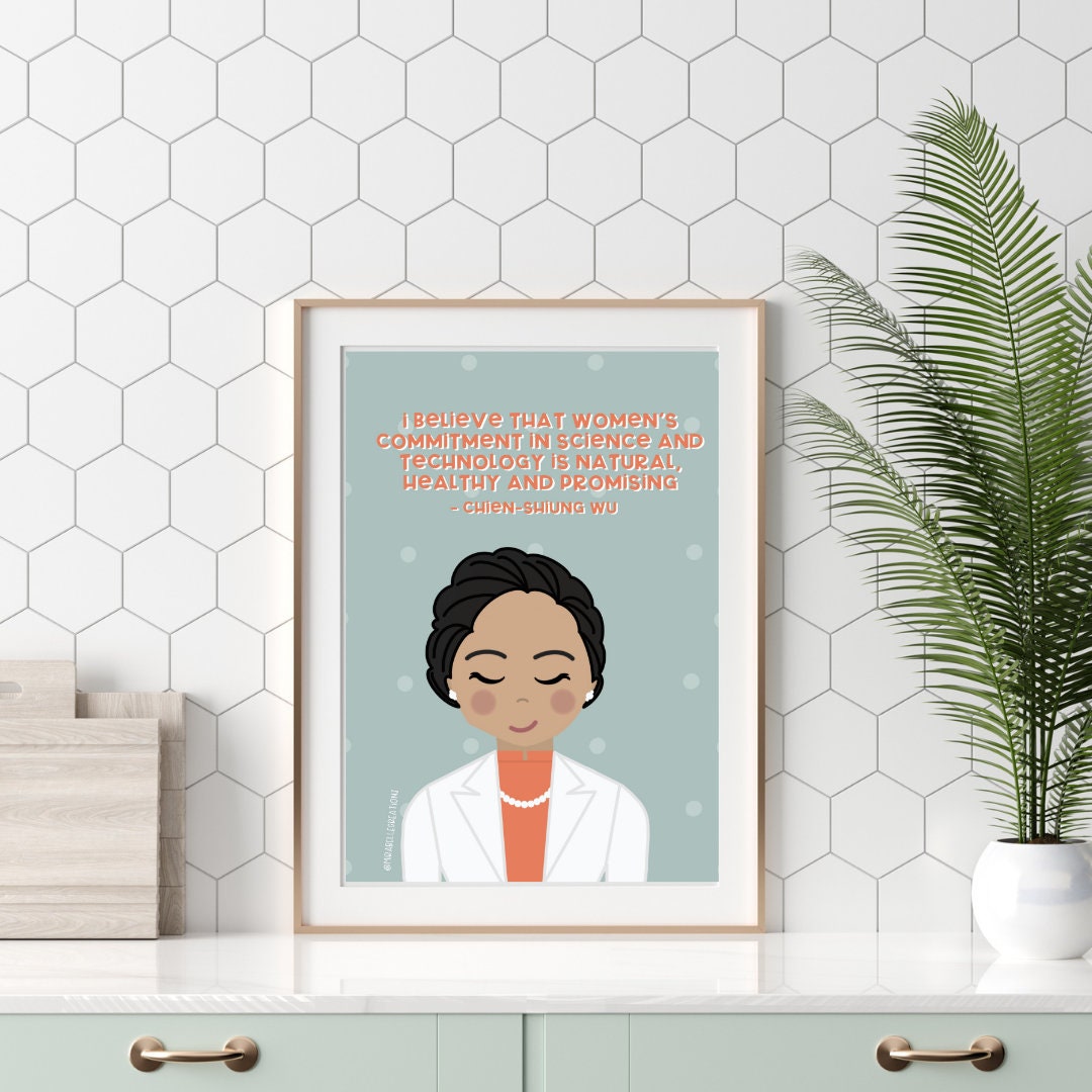 Chien-shiung Wu Art Print, Inspiring Women Poster, Women in Science ...