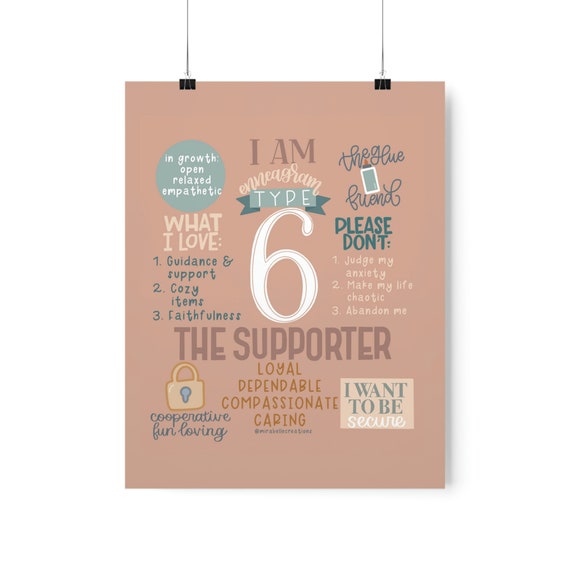 Enneagram Type 6 Earth Tones Collage | Enneagram Prints | Type 6 ...