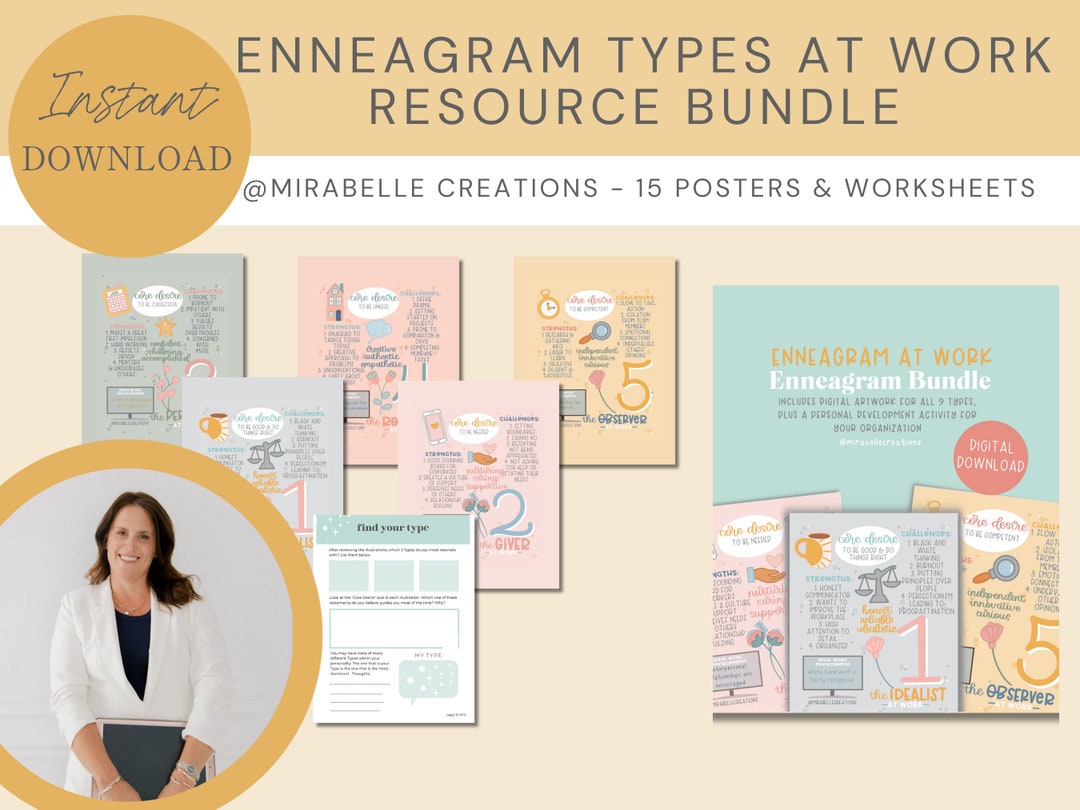 Enneagram at Work Worksheets, Employee Handbook Worksheets, Posters ...
