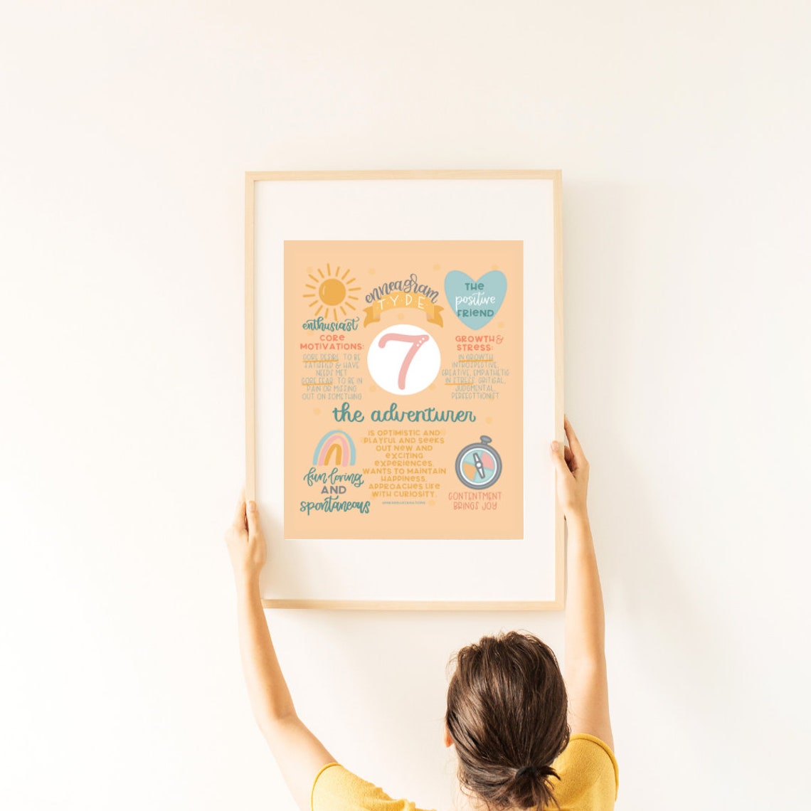 Enneagram Type 7 Art Print, Digital Download Poster, Enneagram Type 7 ...