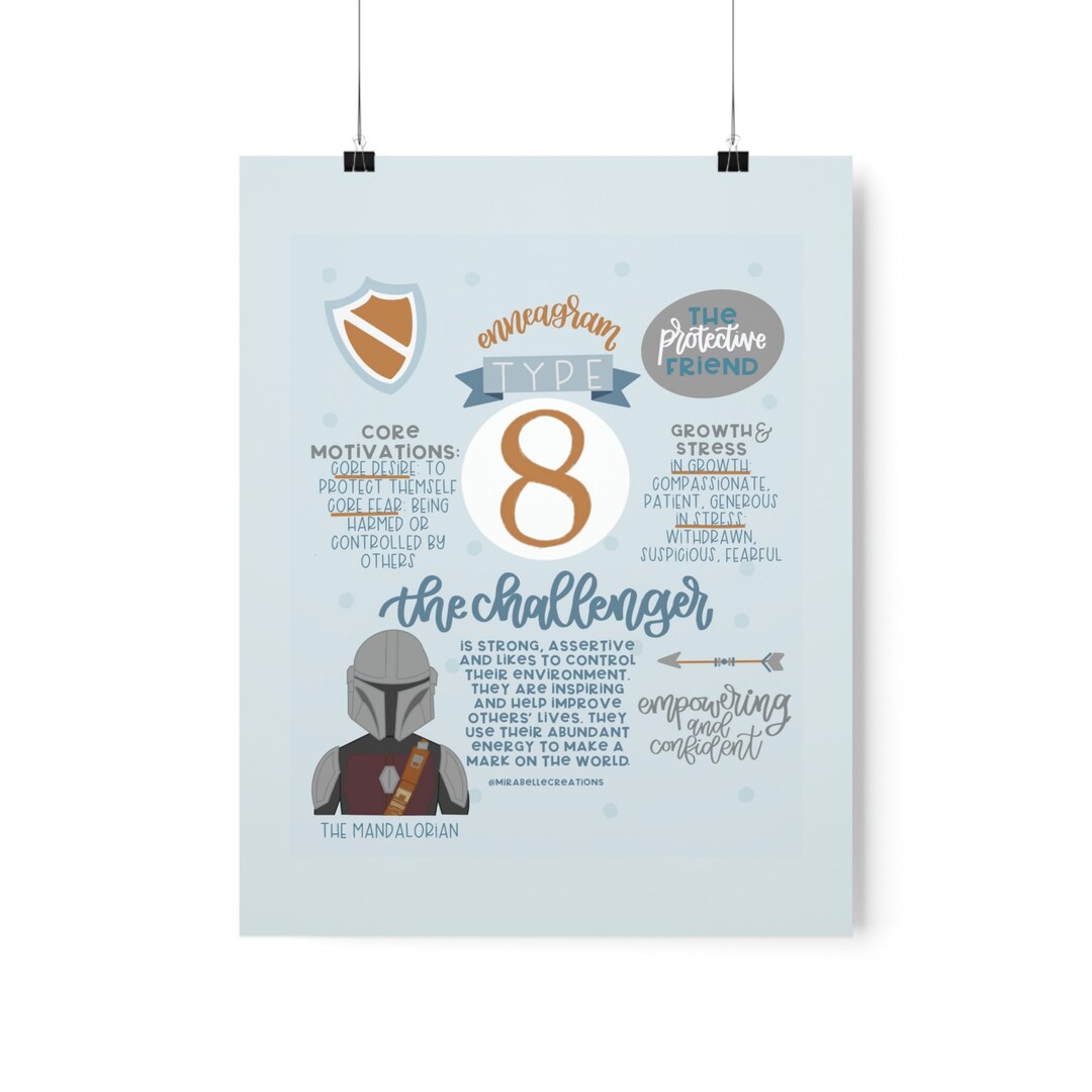 Enneagram Type 8 Superhero Art Print Enneagram Prints Type 8 Premium ...