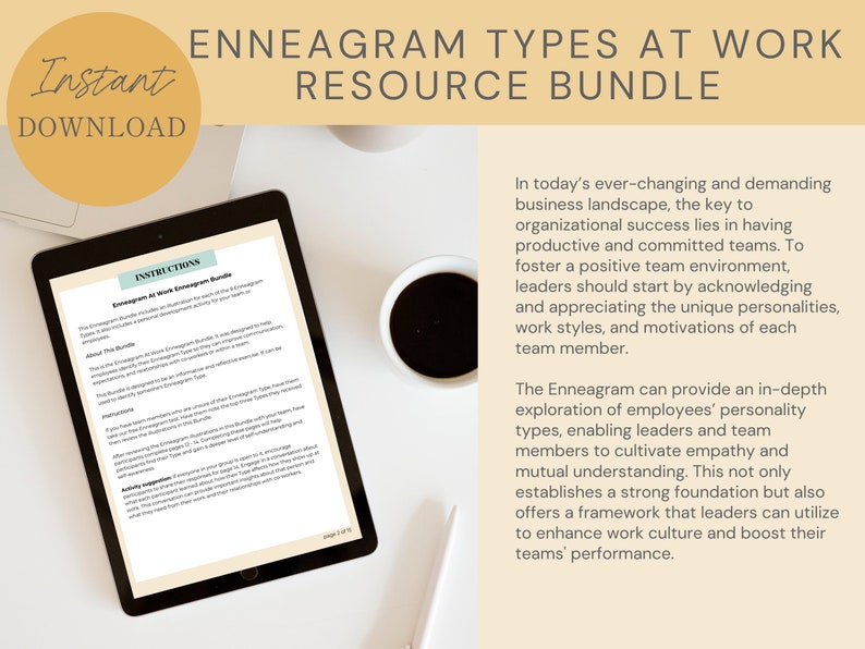 Enneagram at Work Worksheets, Employee Handbook Worksheets, Posters ...