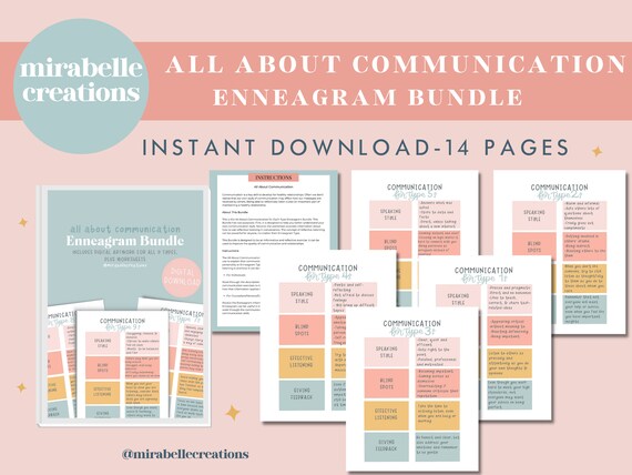 All About Communication Enneagram Art and Resource Bundle, Enneagram ...