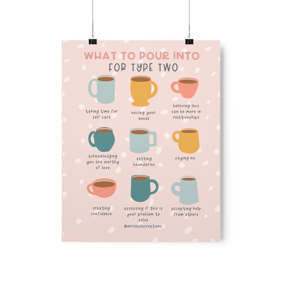 Enneagram Type 2 Art Print | What to Pour Into | Enneagram Prints ...