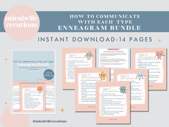 How to Communicate with Each Enneagram Type Art and Resource Bundle ...