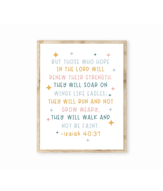Bible Verse Art Art Print | Isaiah 40:31 Prints | wall decor | Wall ...