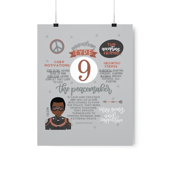 Enneagram Type 9 Superhero Art Print | Enneagram Prints | Type 9 ...