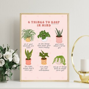 Things to Keep in Mind Poster, Self-care Wall Art, Self-love Print ...
