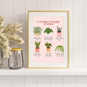 Things to Keep in Mind Poster, Self-care Wall Art, Self-love Print ...