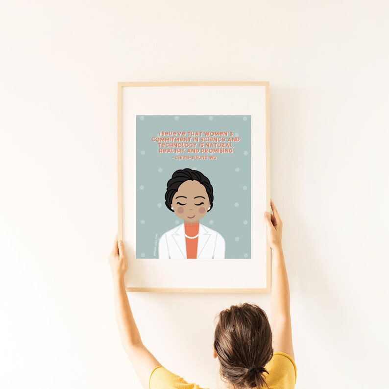 Chien-shiung Wu Art Print, Inspiring Women Poster, Women in Science ...