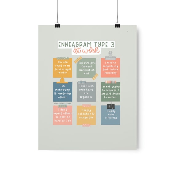 Enneagram Type 3 At Work Art Print | Enneagram Prints | Type 3 ...