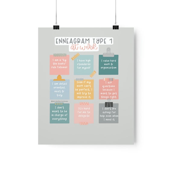 Enneagram Type 1 At Work Art Print | Enneagram Prints | Type 1 ...