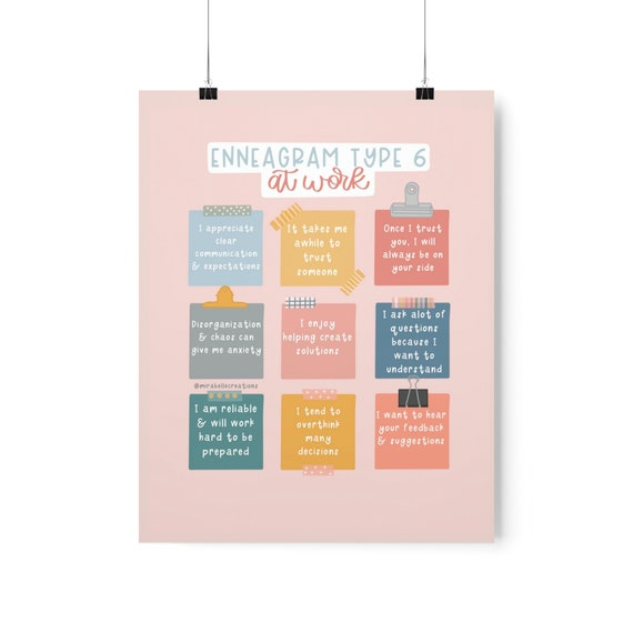 Enneagram Type 6 At Work Art Print | Enneagram Prints | Type 6 ...