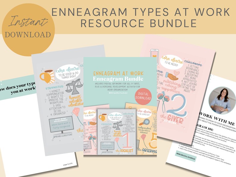 Enneagram at Work Worksheets, Employee Handbook Worksheets, Posters ...