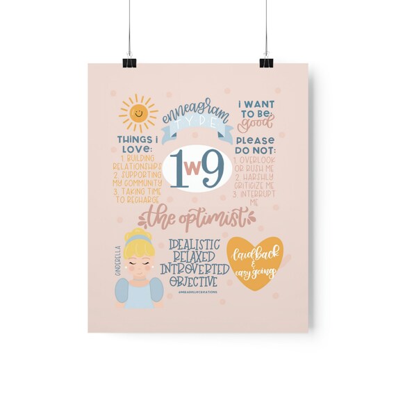 Enneagram Wing 1w9 Art Print | Enneagram Prints | Type 1 | Premium ...