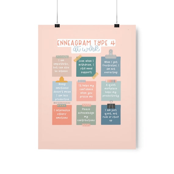 Enneagram Type 4 At Work Art Print | Enneagram Prints | Type 4 ...