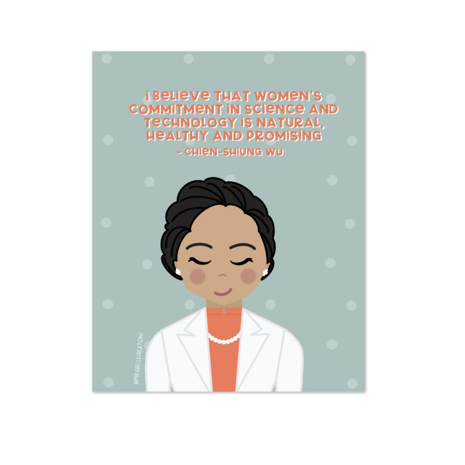 Chien-shiung Wu Art Print, Inspiring Women Poster, Women in Science ...