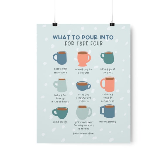 Enneagram Type 4 Art Print | What to Pour Into | Enneagram Prints ...