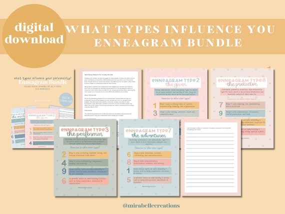 What Types Influence Your Personality Enneagram Art and Resource Bundle ...