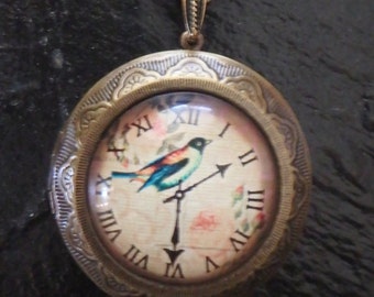 Clock locket | Etsy