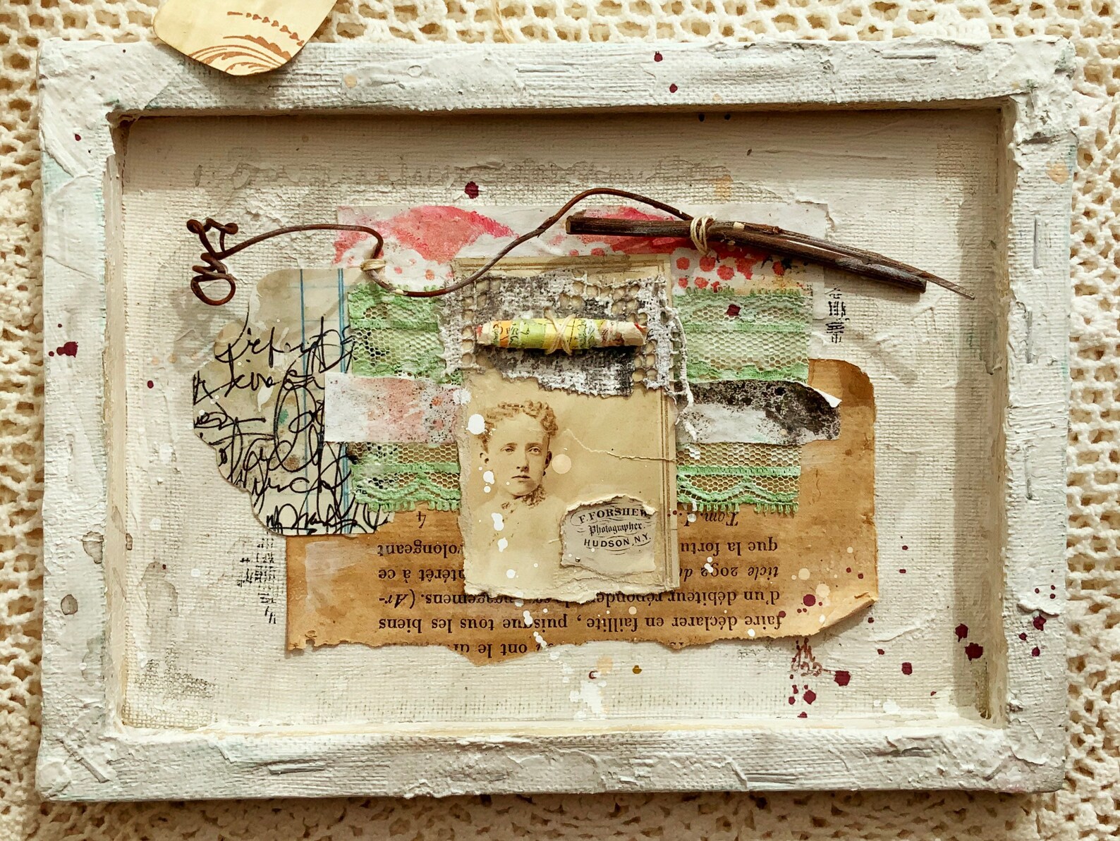 Her Portrait Antique Vintage Collage Assemblage Art Sculpture - Etsy