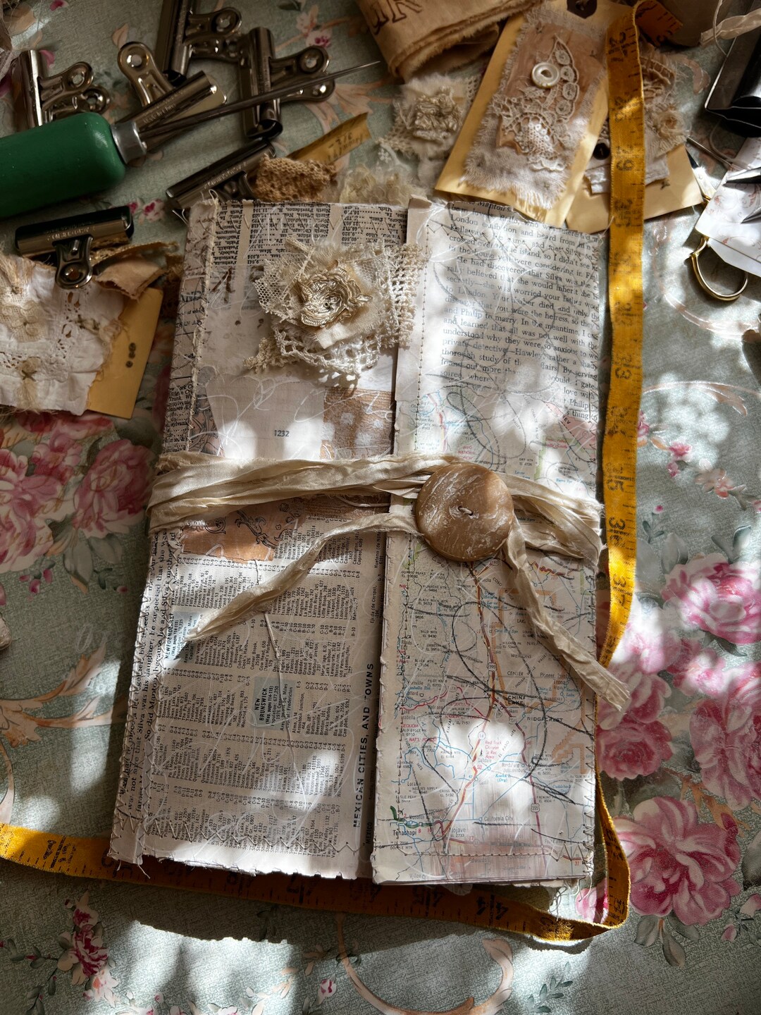 Handmade Book Altered Journal Art Sketch Slow-stitch Bride - Etsy