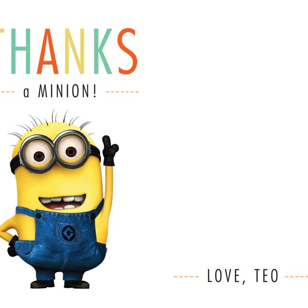 Minions Thank You - Etsy