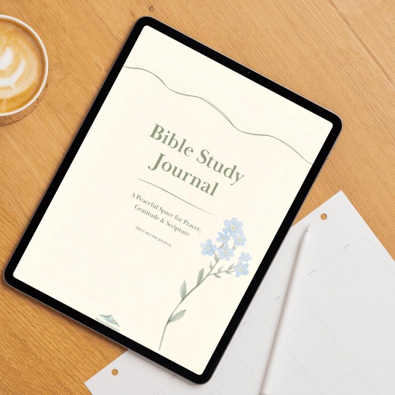 Bible Study Journal Printable PDF | Nature-inspired Minimalist ...