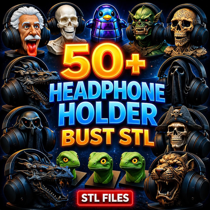 3d Stl Headphone Holder - Etsy