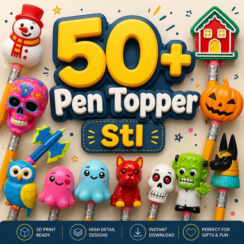 Cute Pencil Topper - Etsy UK