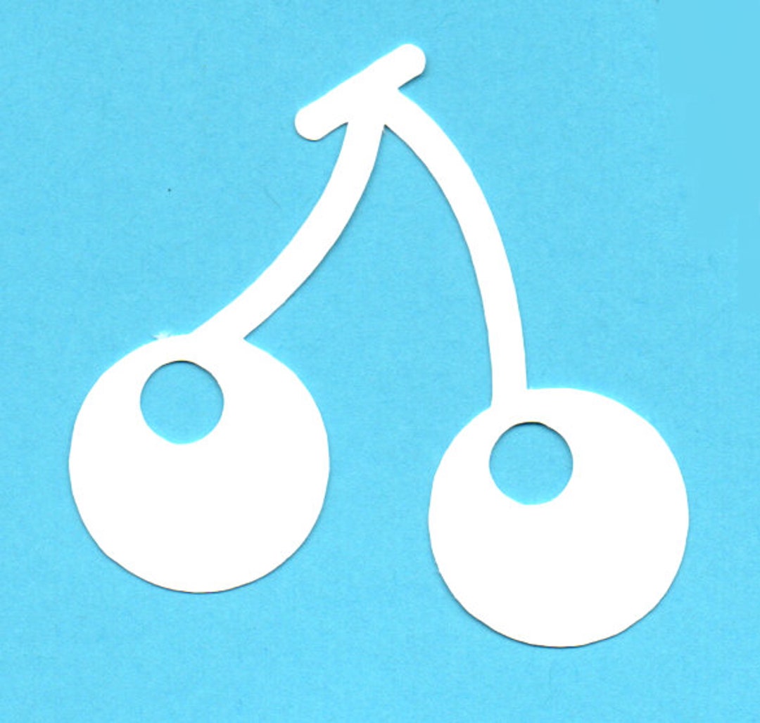 25 Pack Paper Cherries Shape, Fruit Cut Out Die, Cardstock Cherries ...