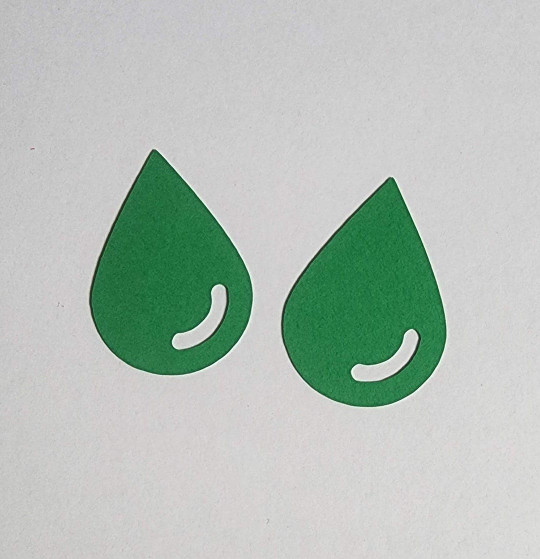 25 Pack - Paper Water Drop Shapes, Drop Cut Out, Cardstock Cupcakes ...