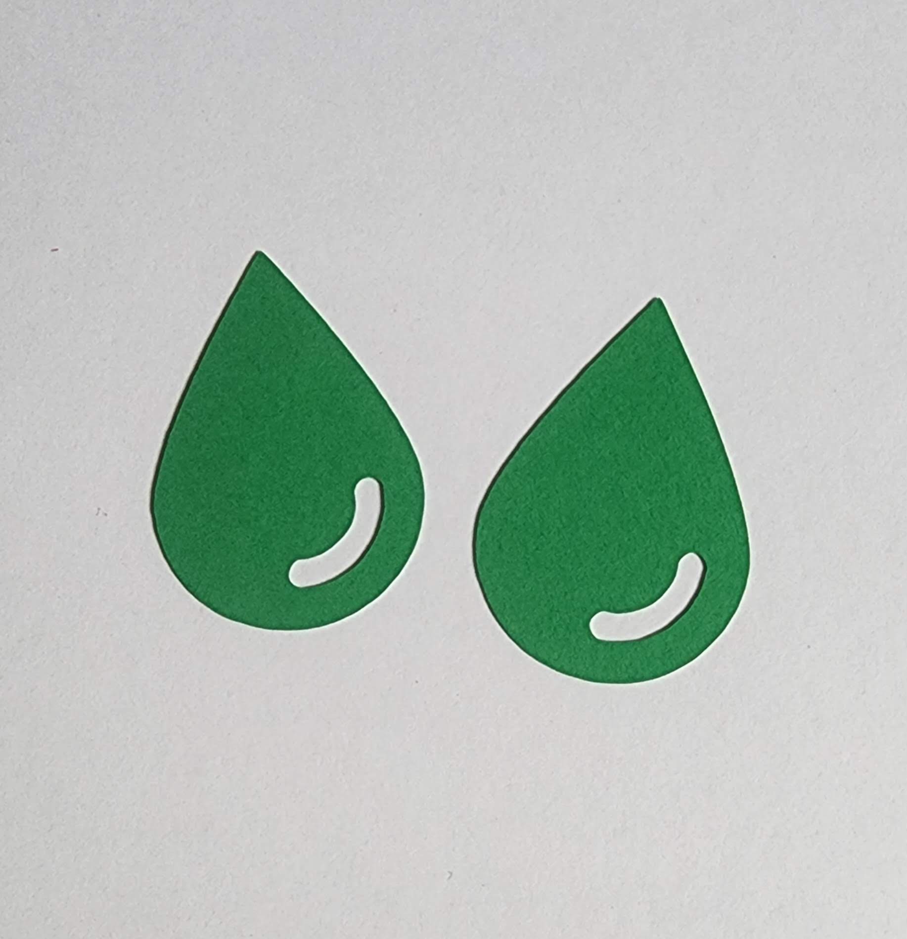 25 Pack - Paper Water Drop Shapes, Drop Cut Out, Cardstock Cupcakes ...