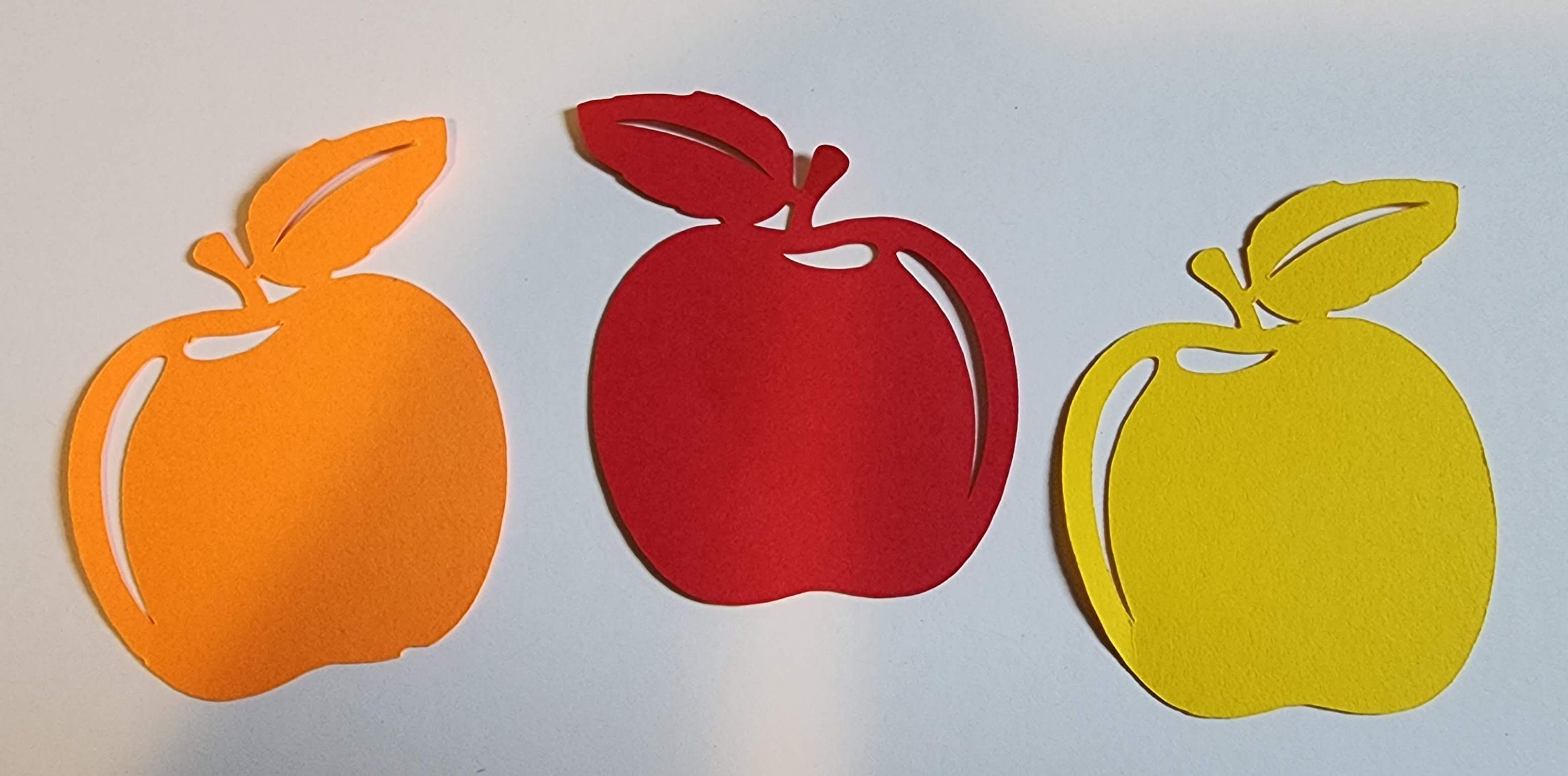 25 Pack Papel Forma de Manzana, Fruta Cut Out Die, Cardstock Apple, DIY ...