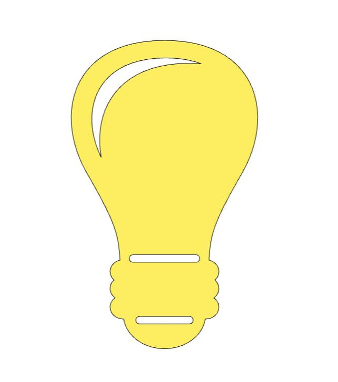 25 Pack - Paper Light Bulb Shapes, Cut Out, DIY, Party Supplies ...