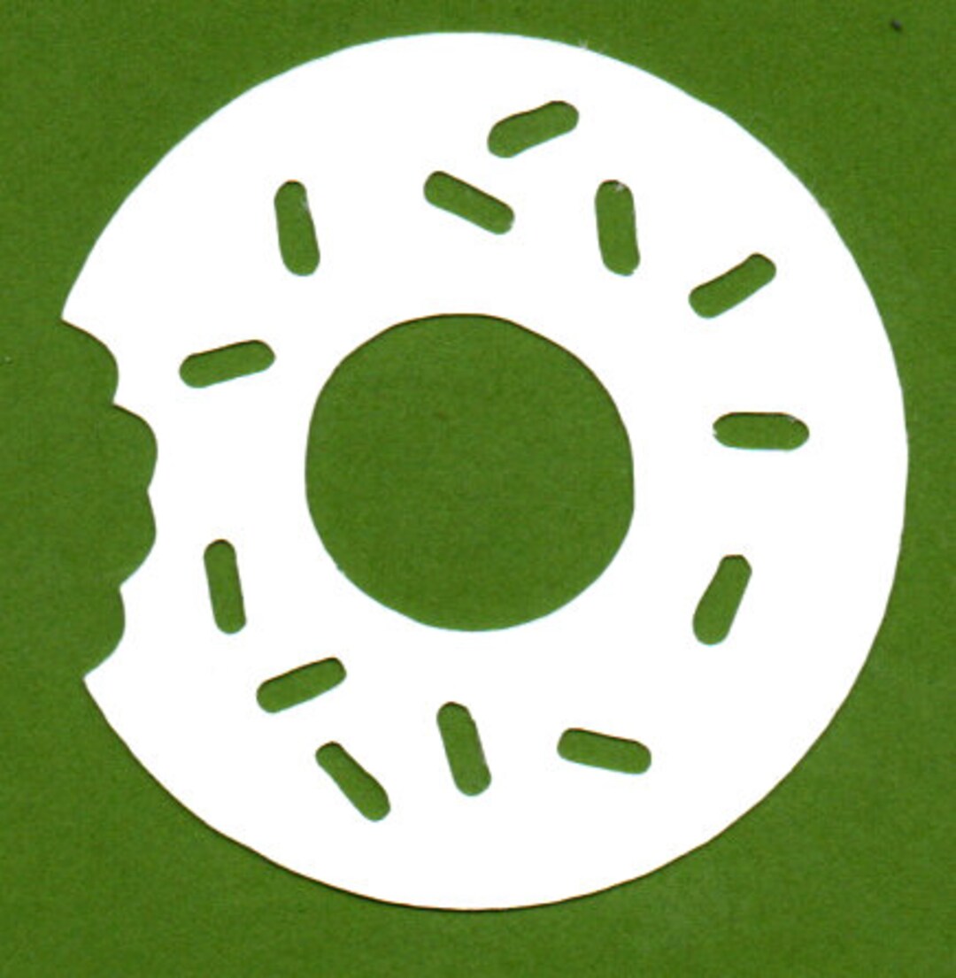 25 Pack - Paper Donut Bite Shapes, Donut Bite Cut Out, Cardstock Donut ...